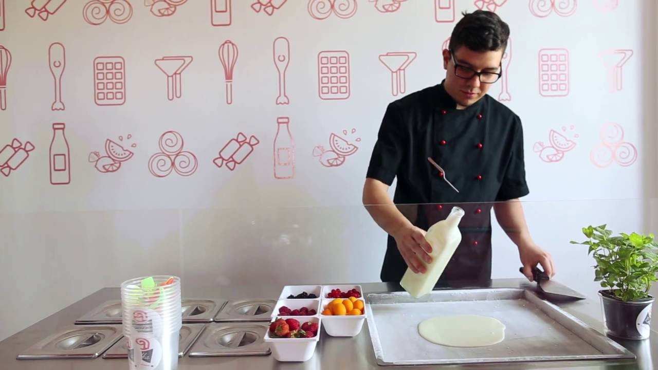 Maszyna do lodów tajskich - ICE BAR made in POLAND - YouTube
