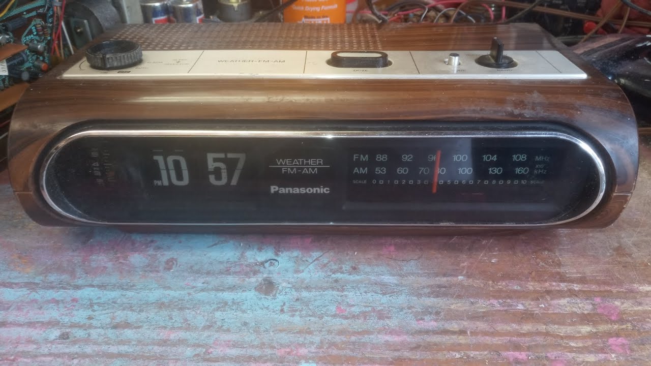1970s Panasonic AM/FM weather flip clock radio repair. - YouTube