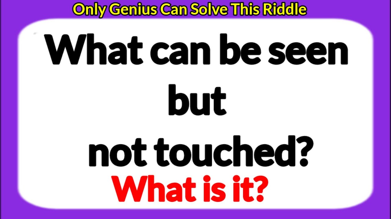 ONLY A GENIUS CAN ANSWER THESE 10 TRICKY RIDDLES || Riddles Quiz - YouTube