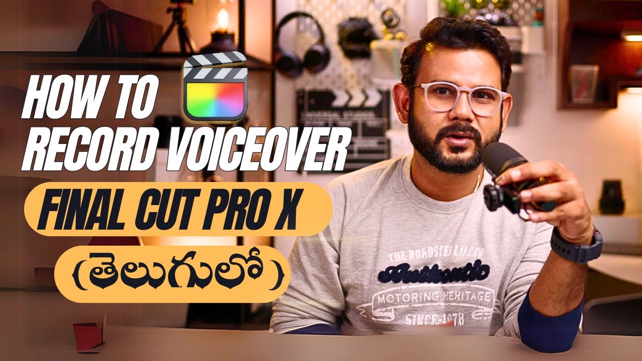 How to Record Voiceovers in Final Cut Pro in telugu / km creative zone - YouTube