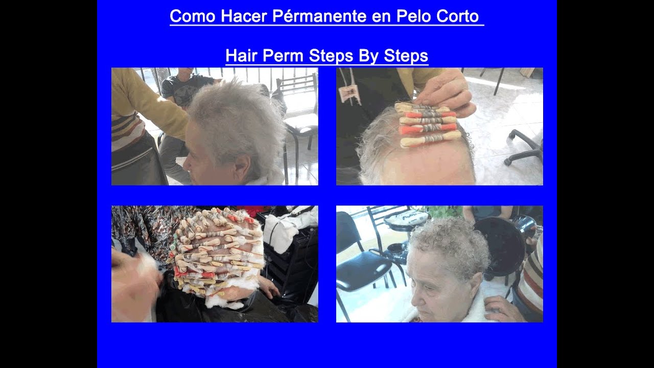 Como Hacer Pérmanente en Pelo Corto - Hair Perm Steps By Steps - YouTube