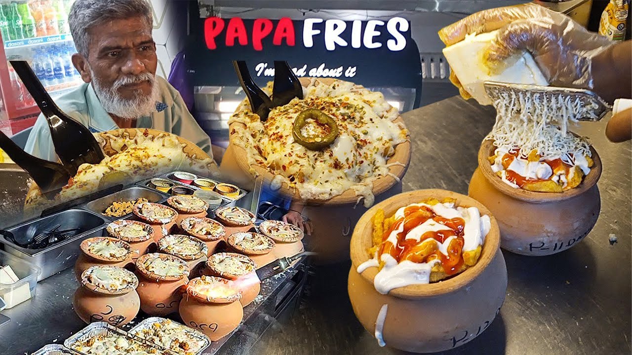 PAPA FRIES MATKA FRIES HUSSAINABAD SINCE 1997 KARACHI F.M STREET FOOD ...