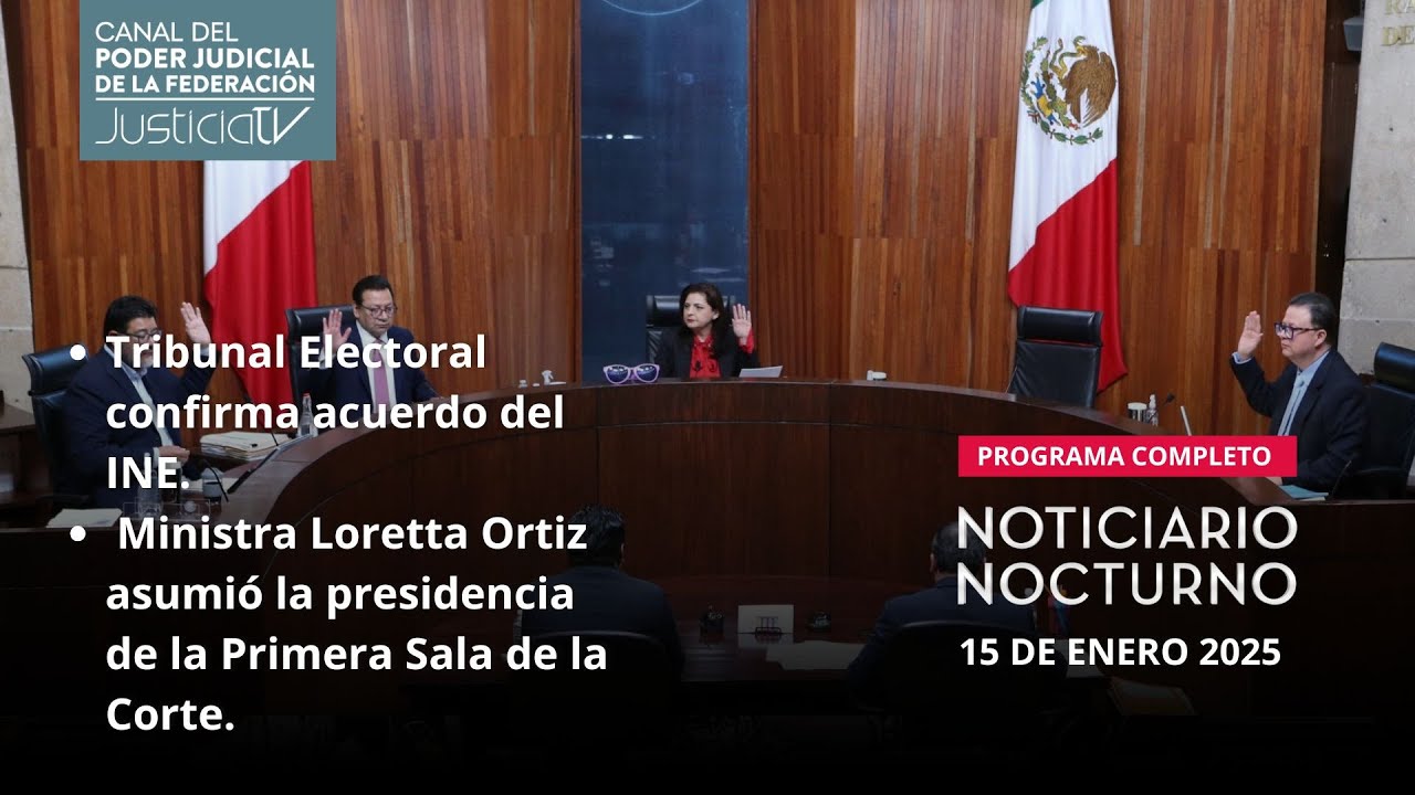 Noticiario Nocturno del Canal del Poder Judicial Federal 15 de enero ...
