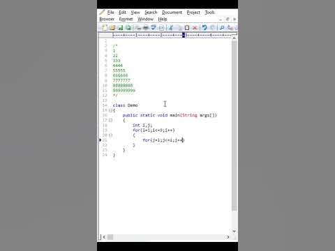 Java program - print diagram - Editplus - YouTube
