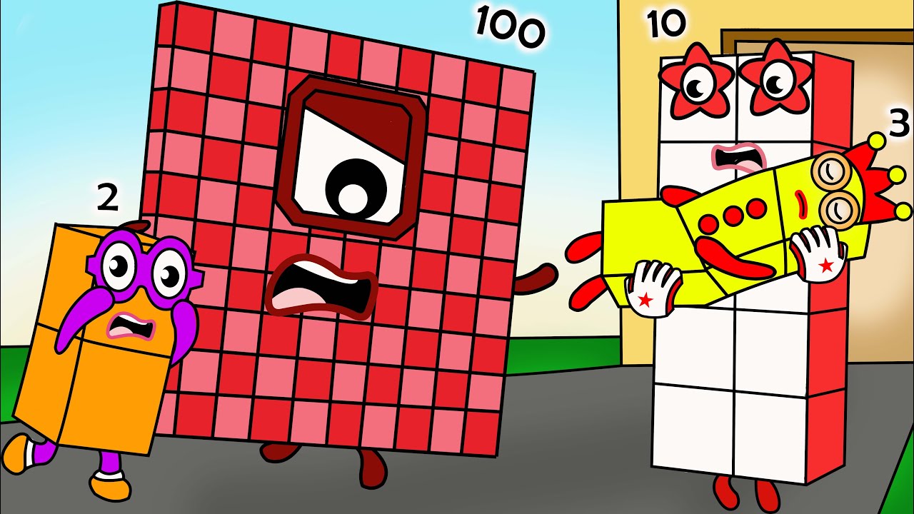 Numberblocks 10 and NB 3 Leave the House to Look for Help ...