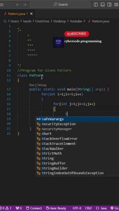 Java Star Pattern Program Coding Java Cybercode Trending Programming Starpatterns