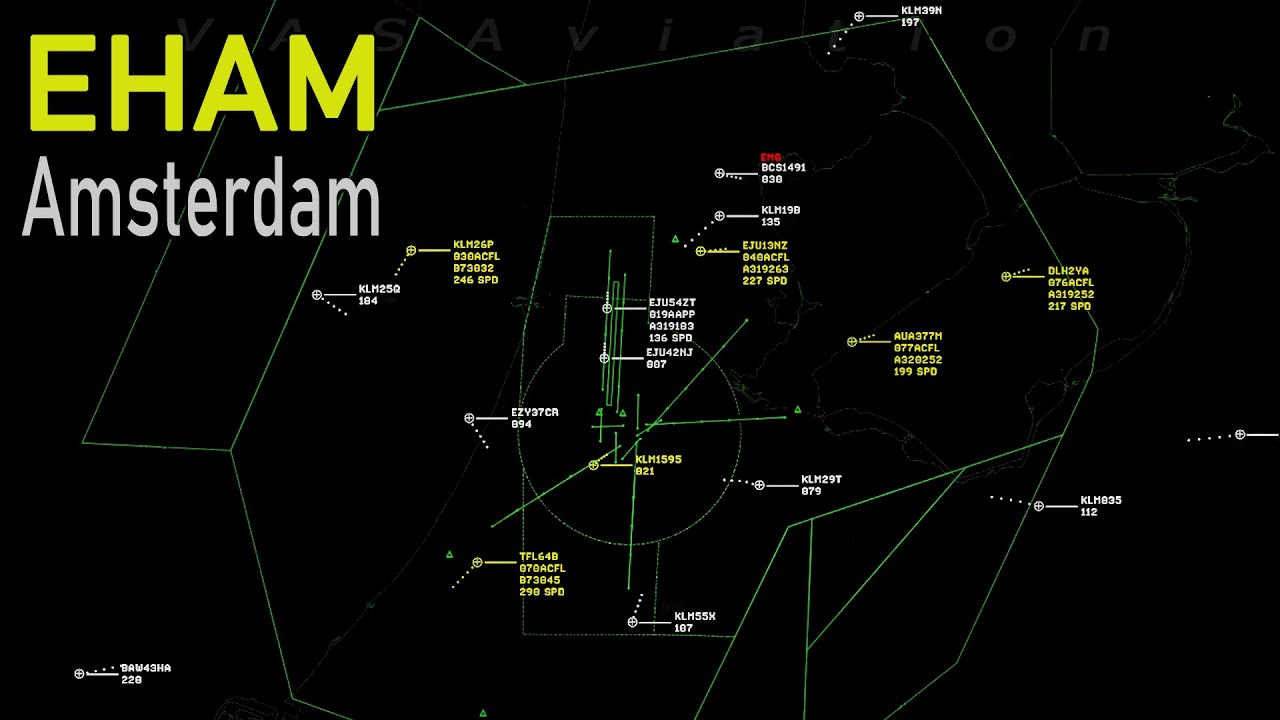 ATC RADAR | [EHAM] | Amsterdam Approach/Departure - YouTube