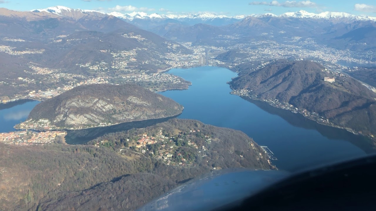 Lugano Airport (LSZA) Approach&landing LOC/Visual 01 - YouTube