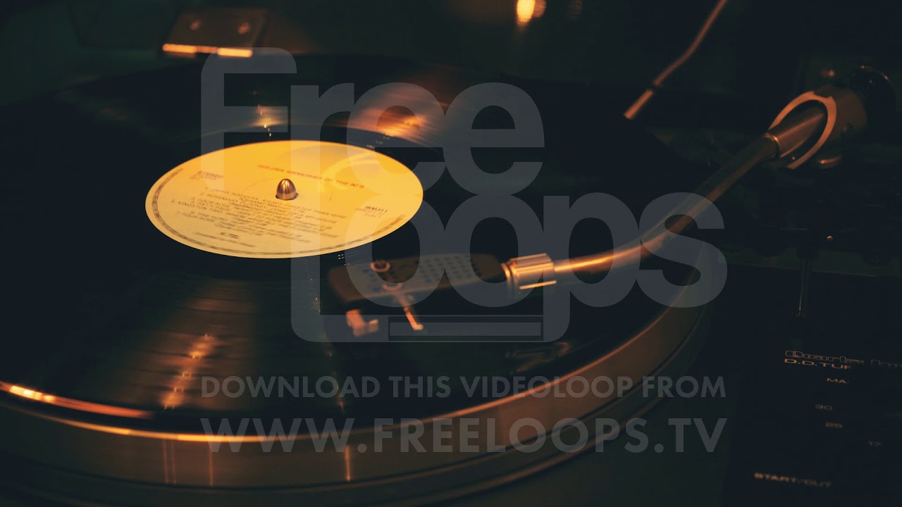 Vinyl Record Spinning On Vintage Turntable Seen From Above 1 from ...
