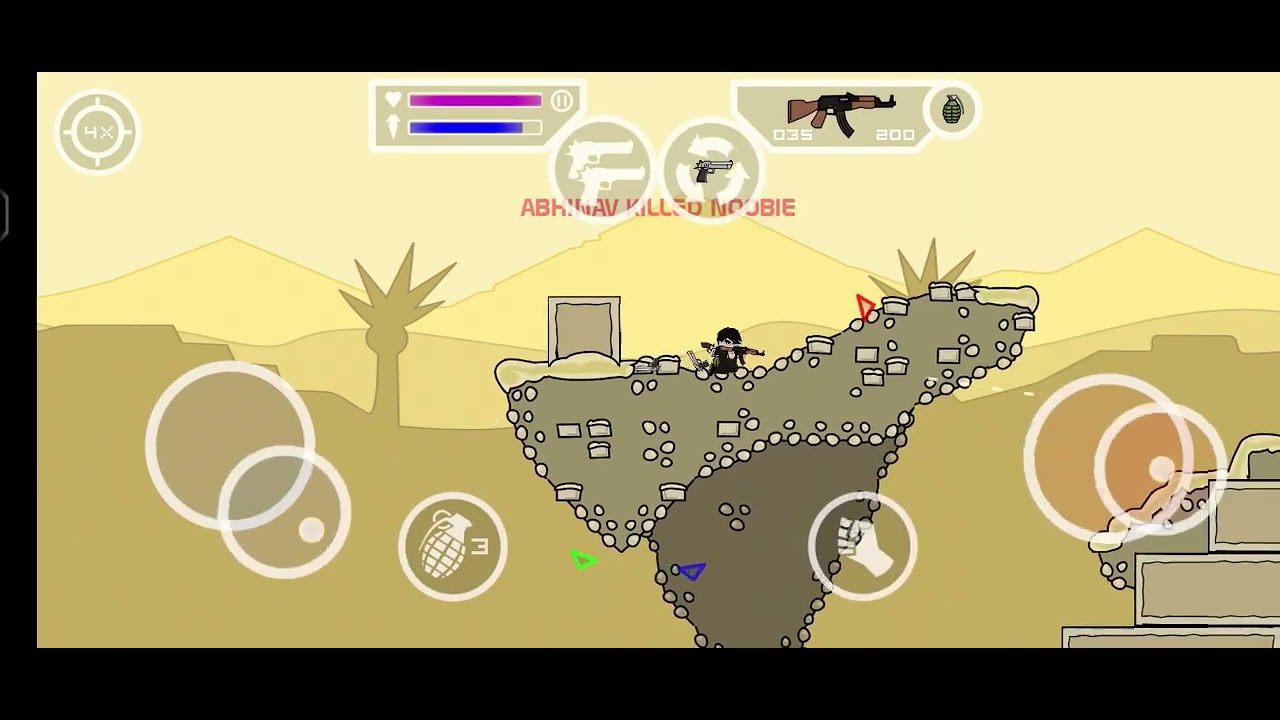 Mini Militia friend join flag game | Game4fun | - YouTube