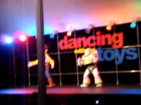 Woody and Buzz Lightyear dance at the Toys show at the Toy Story 3 Fun ...