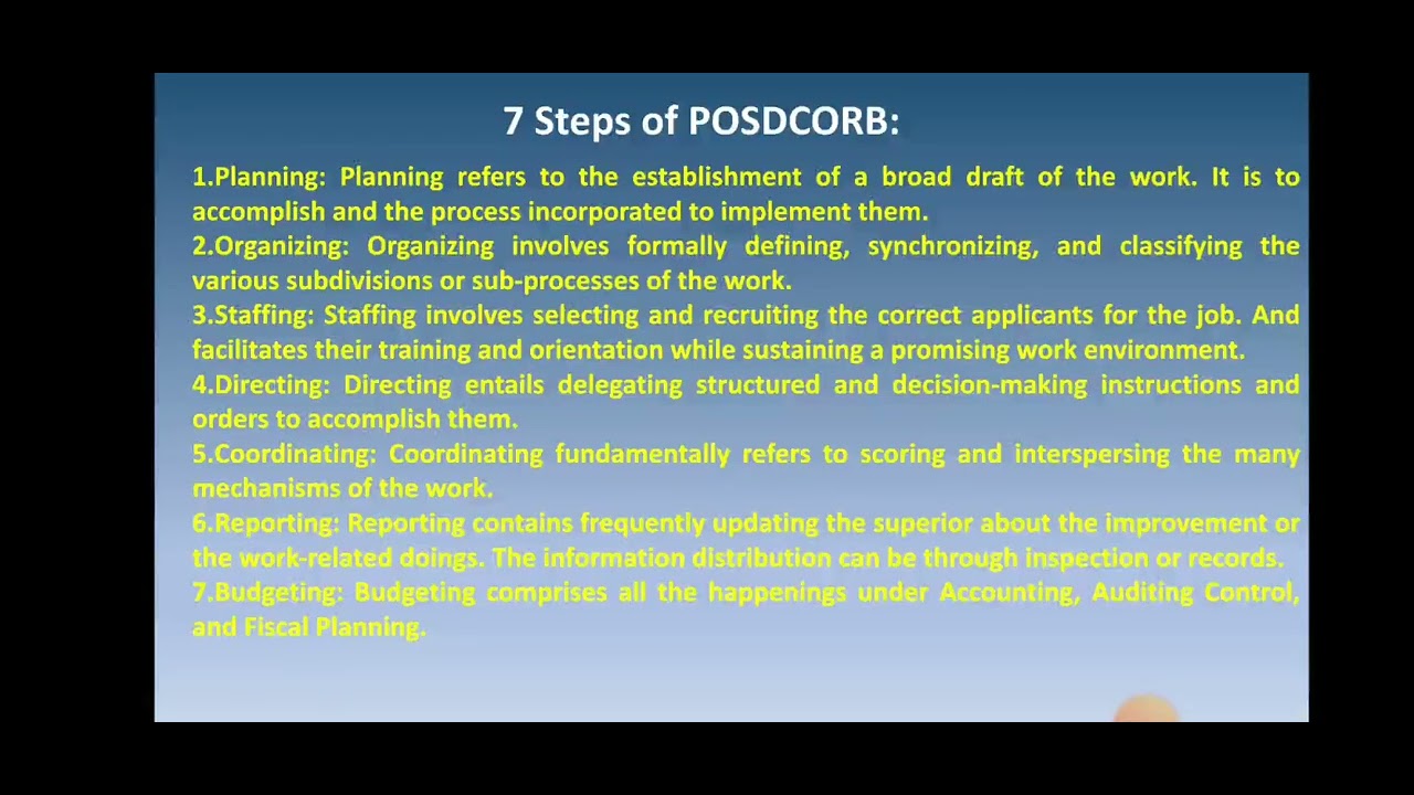 PODSCORB Model Business Management B.COM 2 nd SEM - YouTube