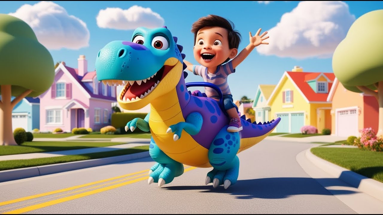 Rain Rain Go Away Dinosaurs Cartoon Song Rhymes for Kids Education Kids ...