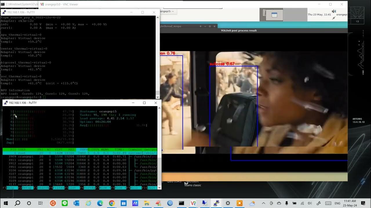 Example Show RKNN YOLOv5, YOLOv8, singlethread, multithreads - YouTube