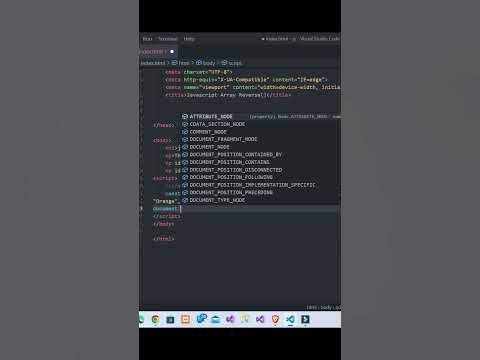 Reversing Array Method | JavaScript Tutorial #html #css #javascript #reverse #array #method # ...