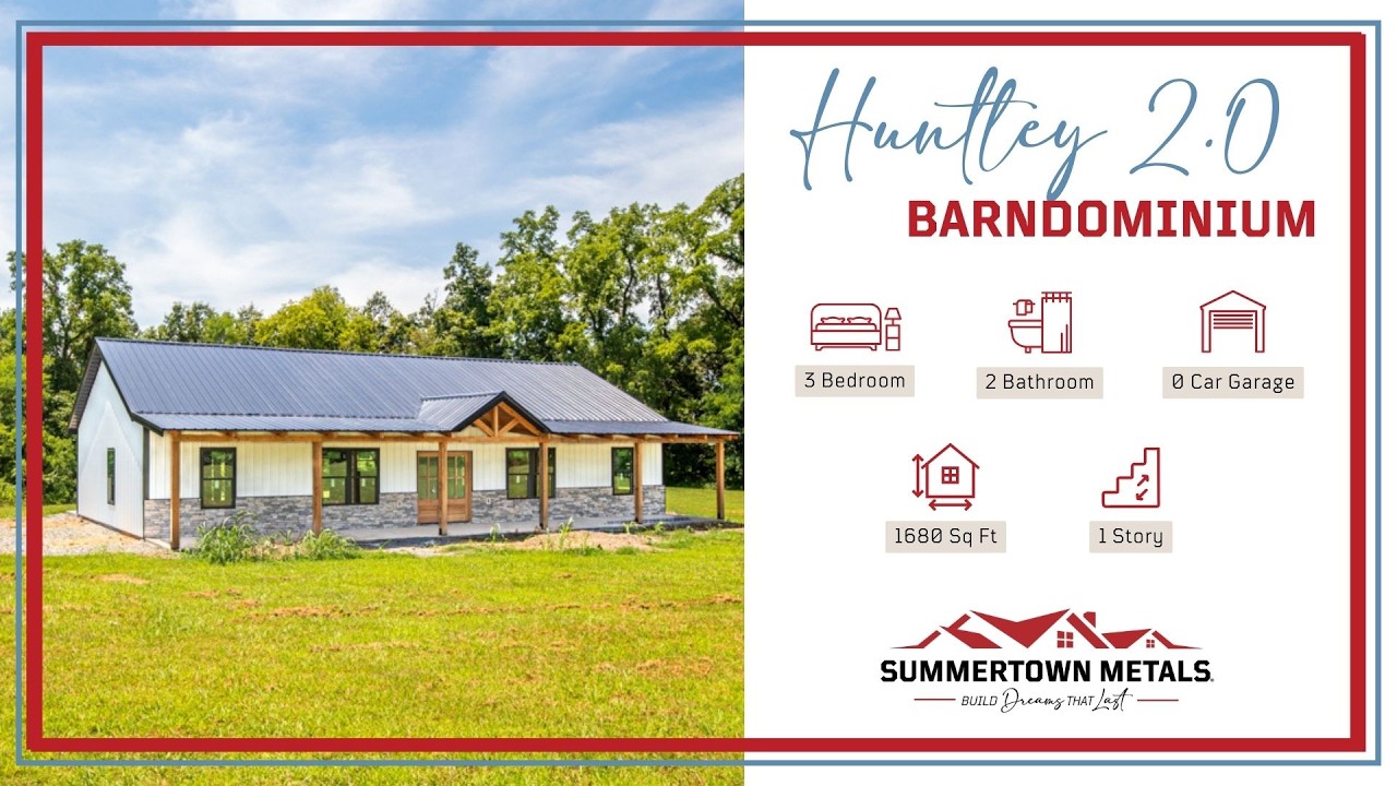 Huntley 2.0 Barndominium Walk-Through | 1,680 sq ft 3 bed / 2 bath home ...