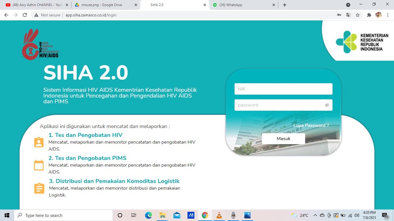 Tatacara Penggunaan Aplikasi SIHA 2.0 - Asryadin, S ST , M Si - YouTube