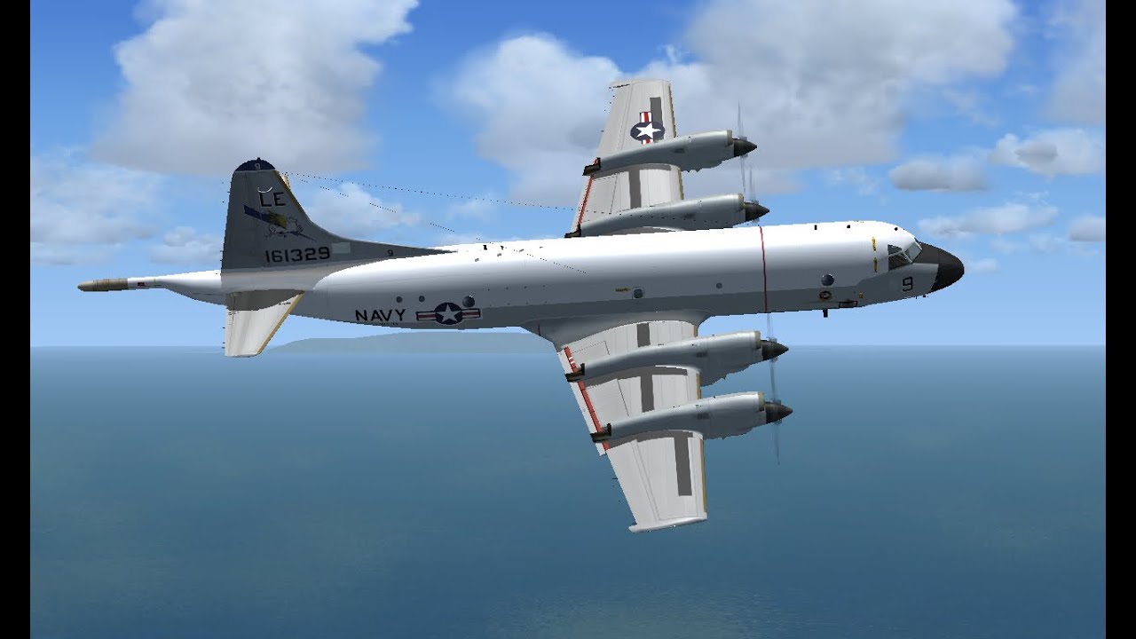 FSX - US Navy Lockheed P-3C Orion over AFB GUAM - YouTube
