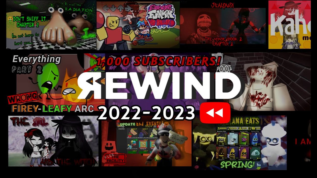 REWIND FOR 1,000 SUBSCRIBERS!!! (2022-2023 Channel Rewind) 🎉 - YouTube