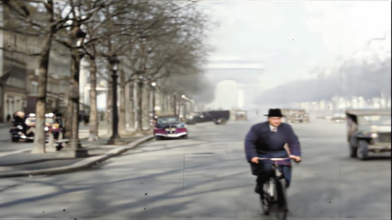 Paris 1944 in color, during world war 2 [60fps, Remastered] w/sound ...