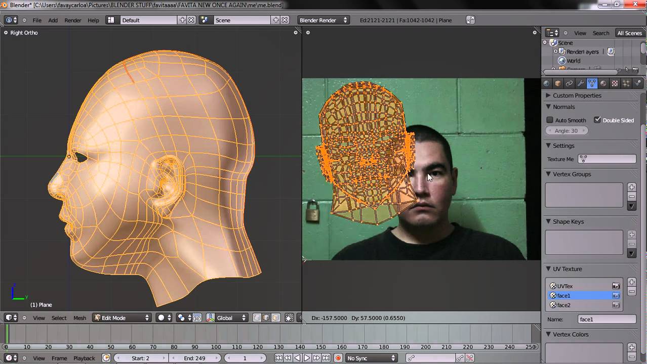 projection painting in blender 2.5 part 1 - YouTube