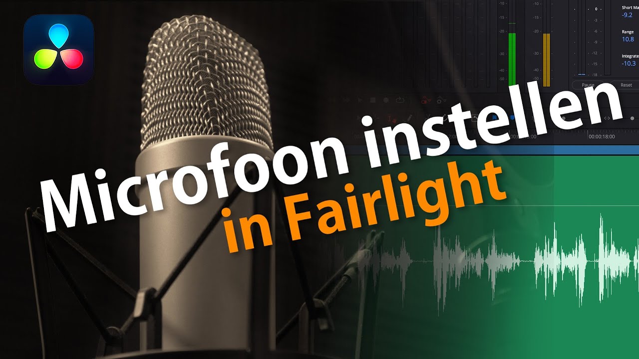 Microfoon instellen en een audio-opname maken in Davinci Resolve - YouTube