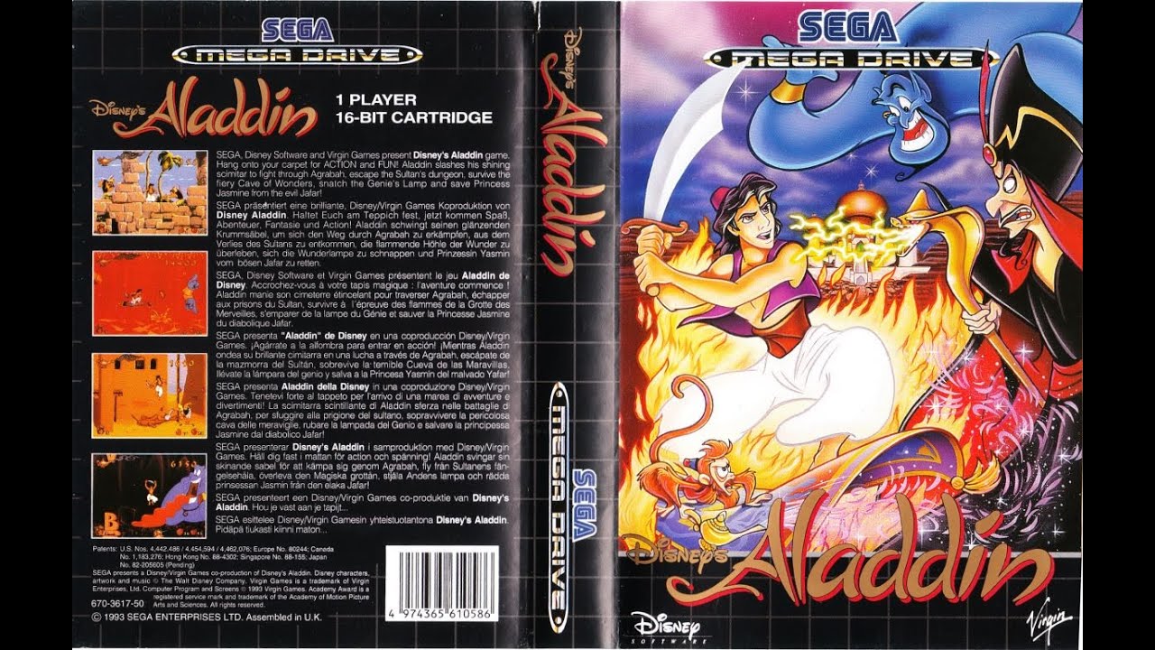 TOP 48 MEGADRIVE / GENESIS | ALADDIN (VIRGIN GAMES, THE WALT DISNEY ...