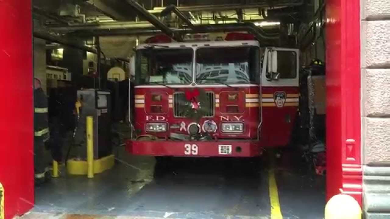 FDNY ENGINE 39 RETURNING TO QUARTERS ON E. 67TH ST. ON THE EAST SIDE OF ...