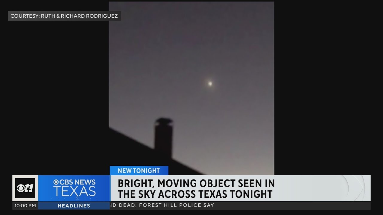 Bright, moving object seen across the Texas sky Friday night - YouTube