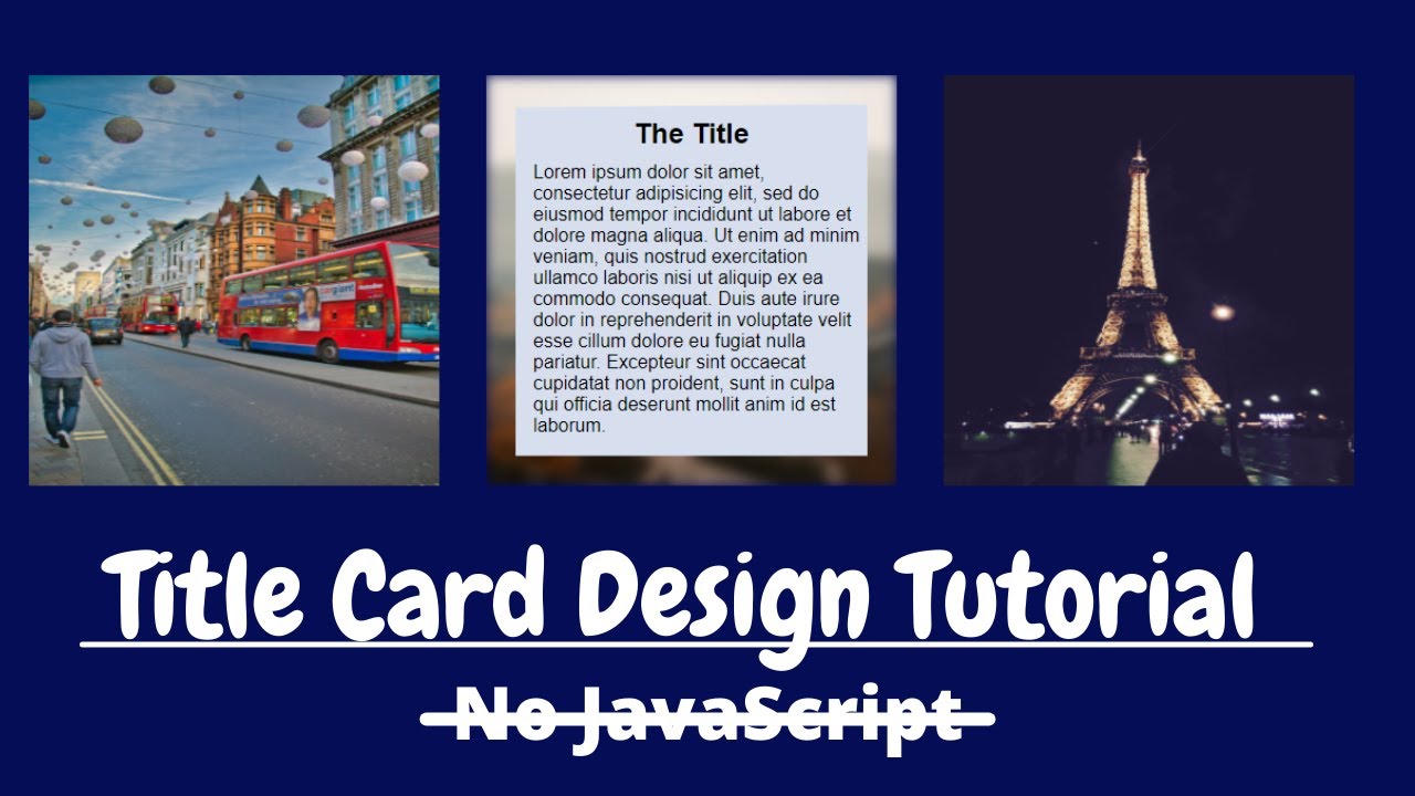 How To Make Title Cards More Attractive | Using Hover Effects | No ...