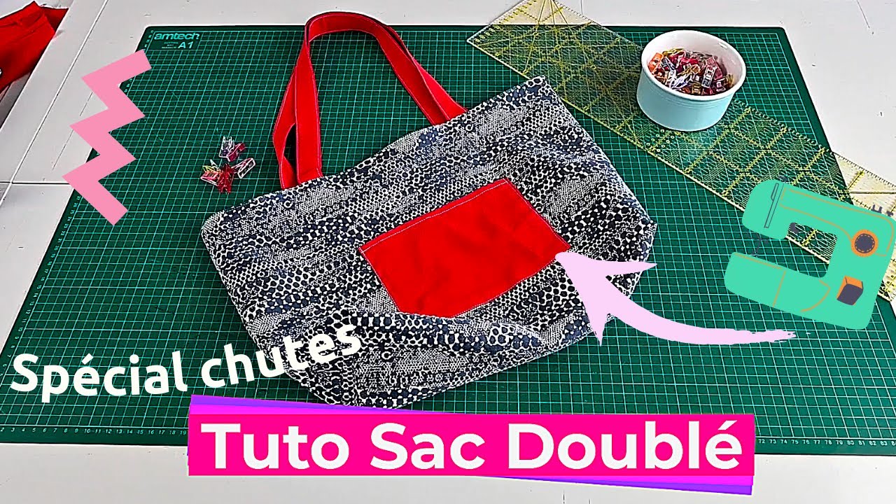 Tuto Couture Coudre Un Sac Doublé Avec Poches Youtube