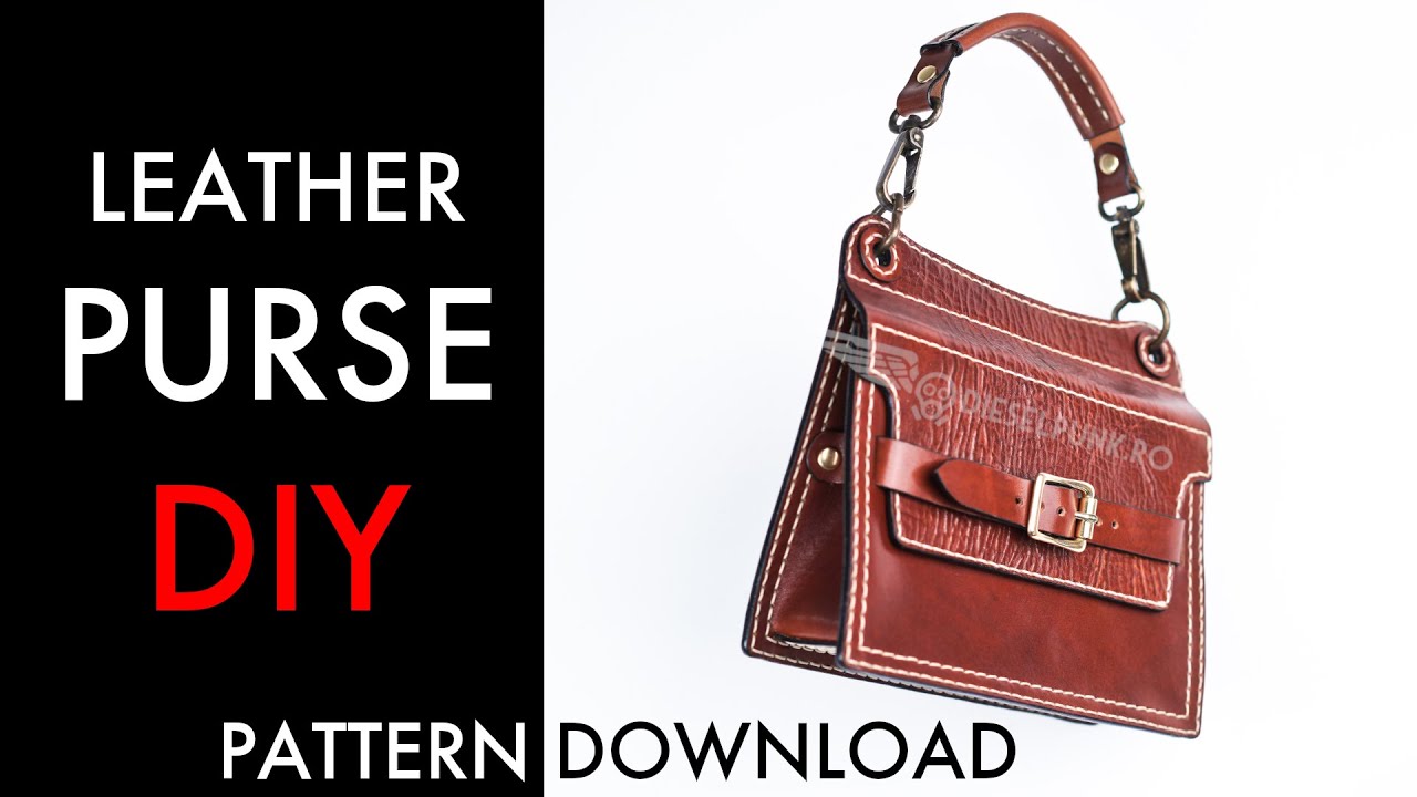 Leather Purse DIY - Pattern Download and Video Tutorial - YouTube