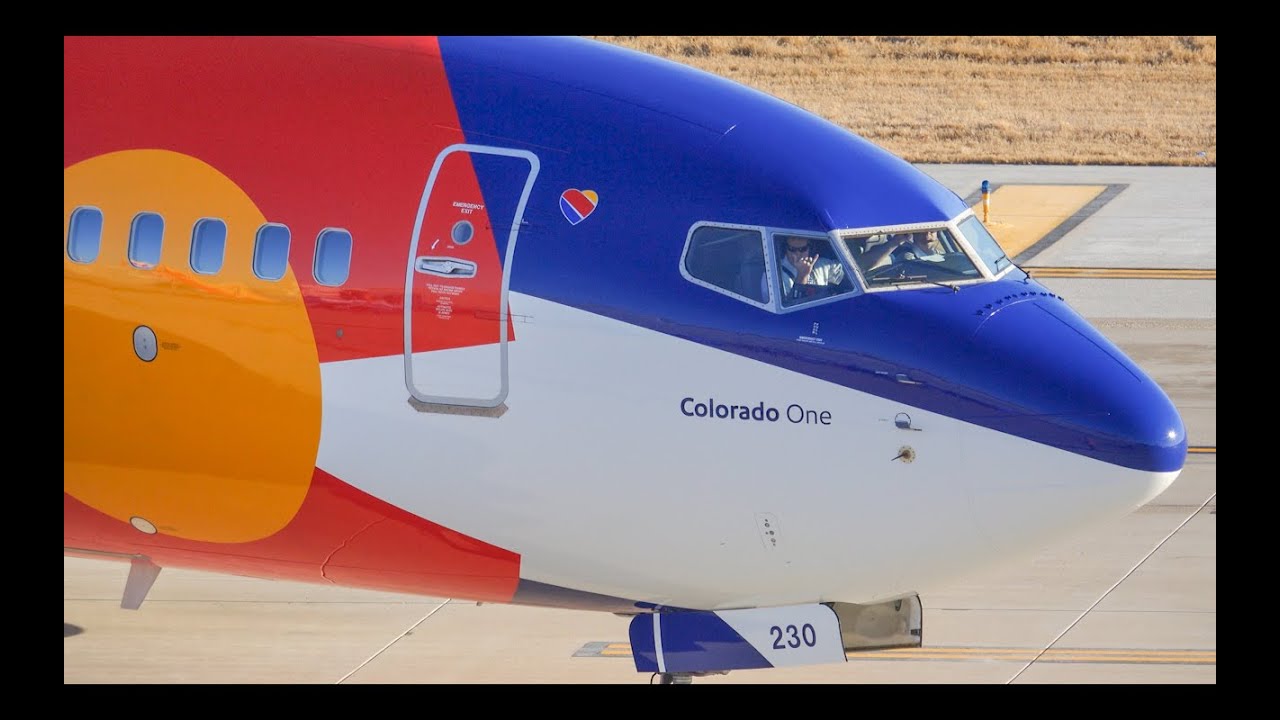 [4K] Colorado One - SUPER CLOSE UP - Southwest Airlines - B737-700 ...