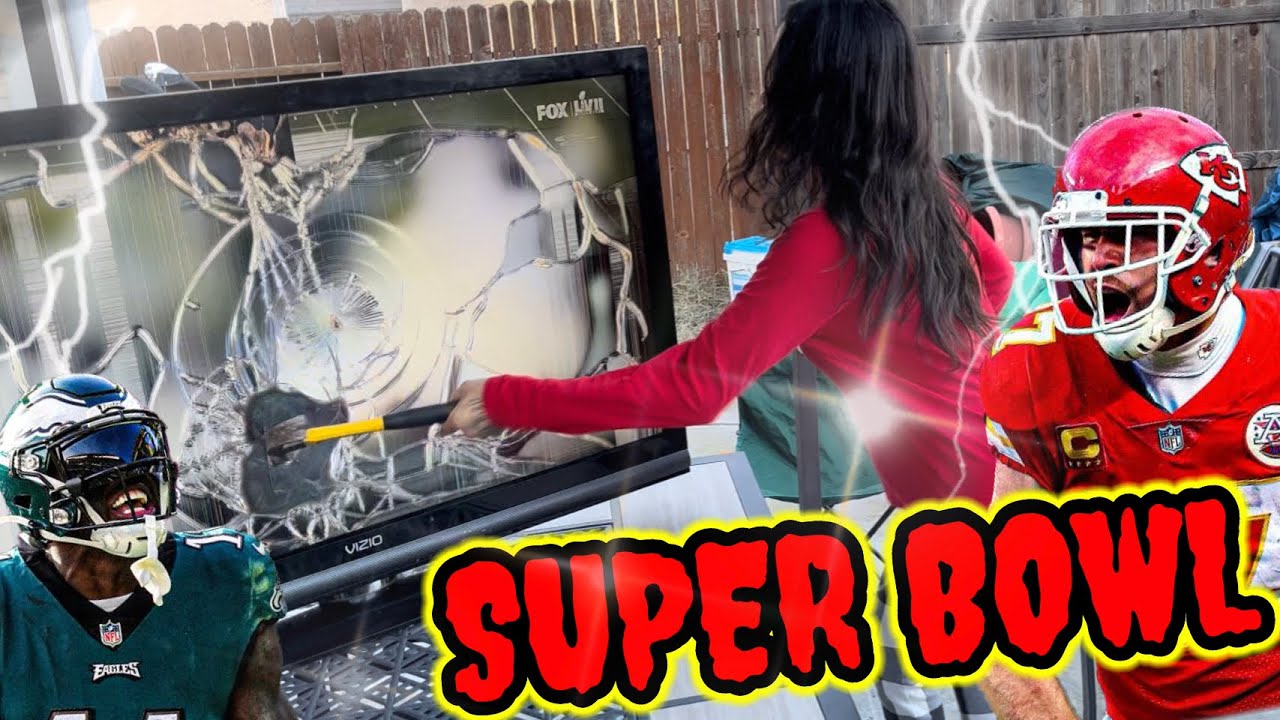 LADY SMASHED TV during FOOTBALL - YouTube