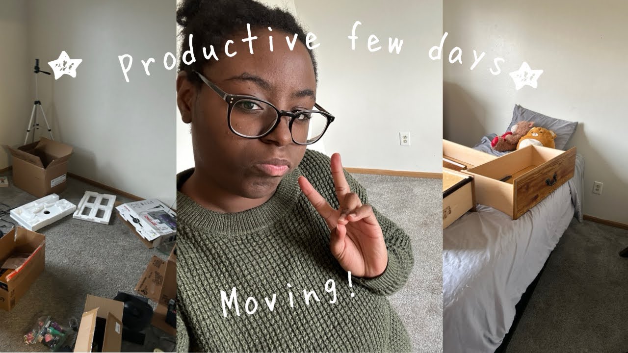being productive| moving + setting up my things :) - YouTube