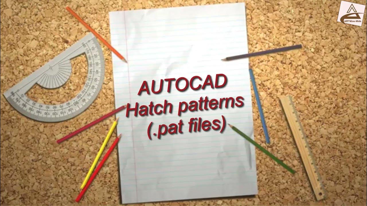 AUTOCAD Hatch patterns (.pat file) / AUTOCAD Motifs de hachures (fichiers .pat) - YouTube