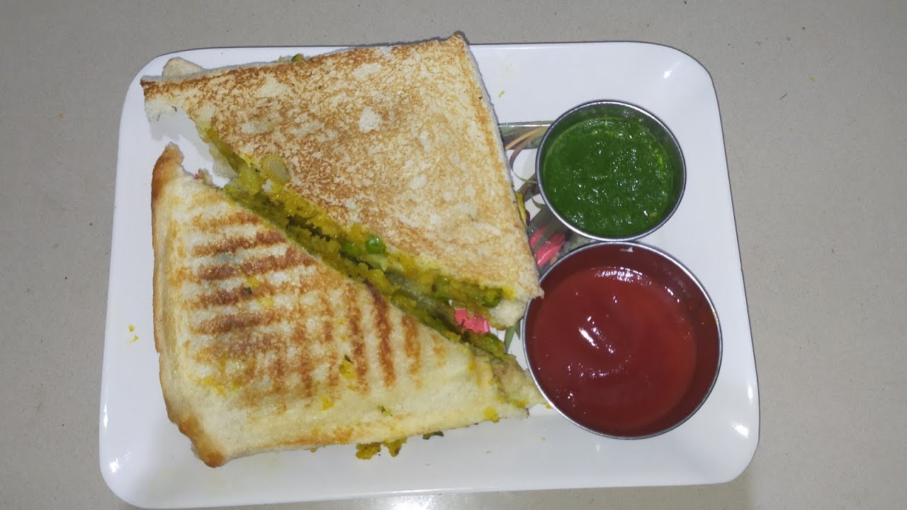 Alu Matar Grill Sandwich || Simple healthy Recipe 😋😋 - YouTube