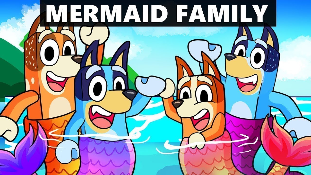 BLUEY AND BINGO BECOME A FAMILY OF MERMAIDS in ROBLOX! 🧜 ♀️🐶 - YouTube