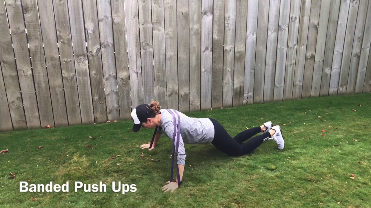 Banded Push Ups - YouTube