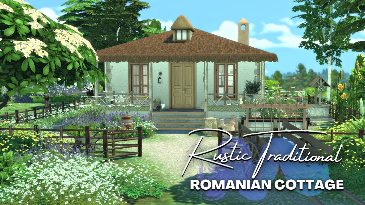 Rustic Traditional Romanian Cottage💙💛 | The Sims 4 (+CC) | Speed Build ...