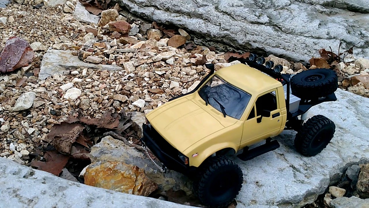 WPL c-14 (kit) rock climbing - YouTube