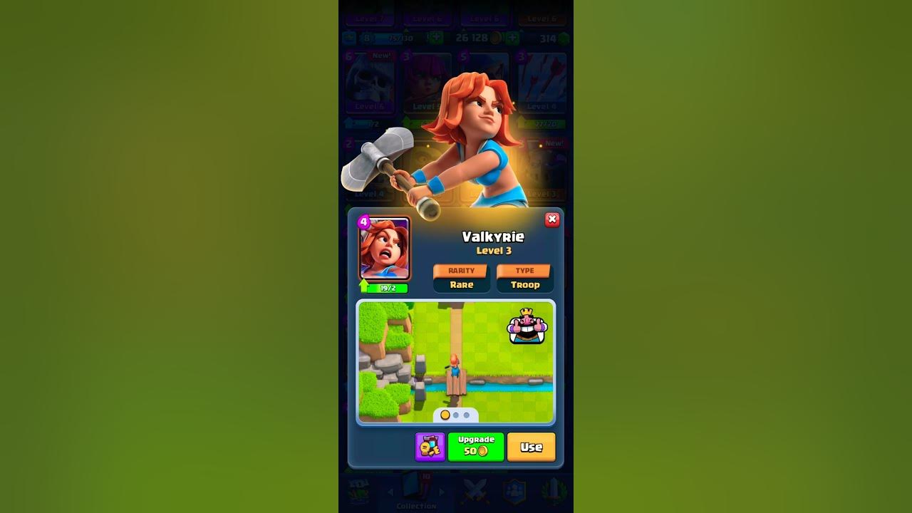 upgrade valkerie from lv3 to lv4 clashroyale 23 mei 2023 #clashroyale - YouTube