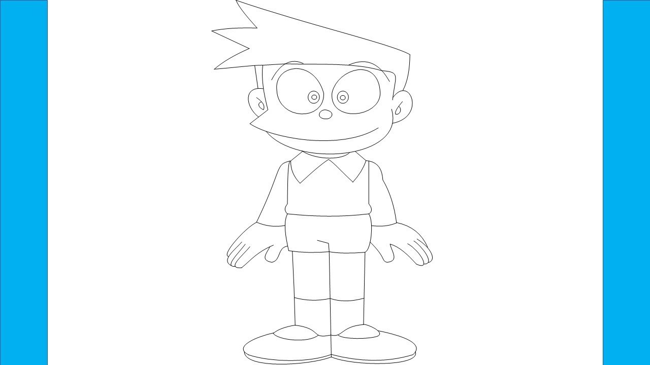 How to draw Suneo From Doremon Cartoon - Step by Step - YouTube