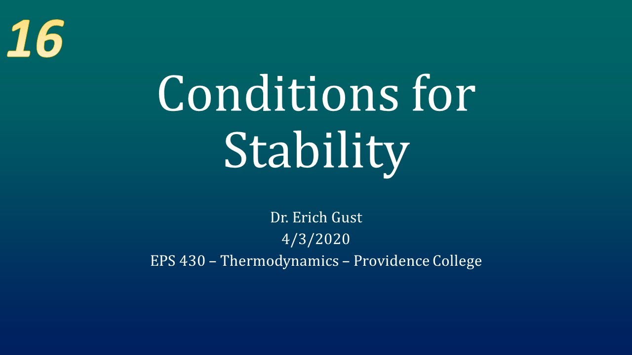 Conditions for Stability - YouTube