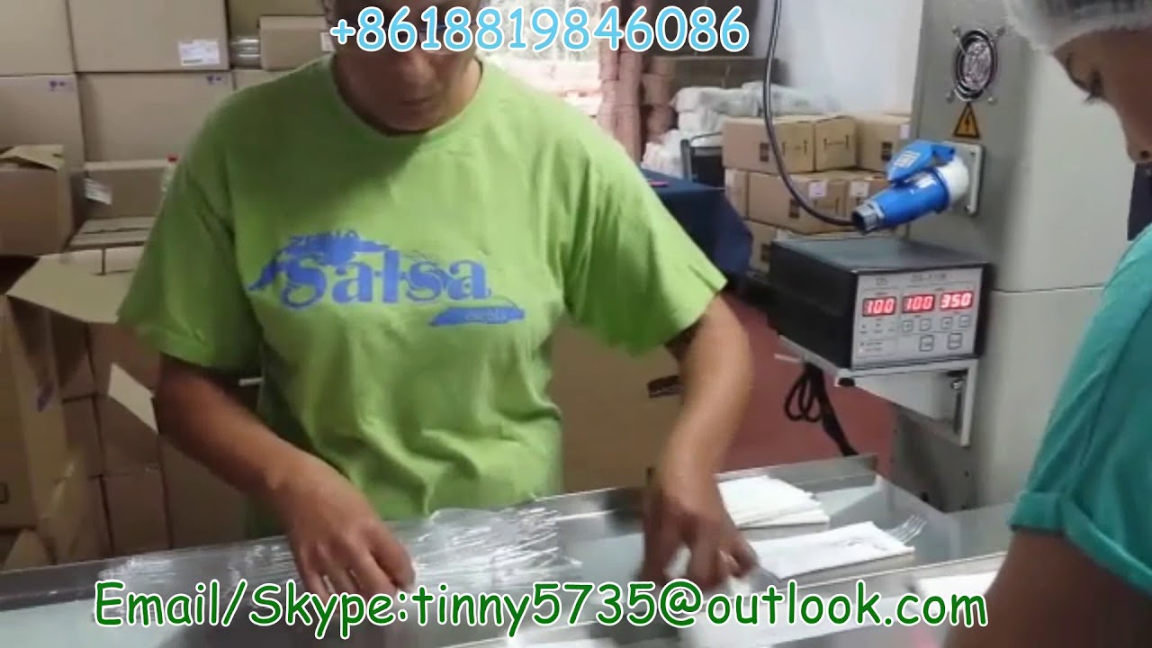 napkin fork packing machine，250X flow pack machine,Spoon/napkin/fork ...