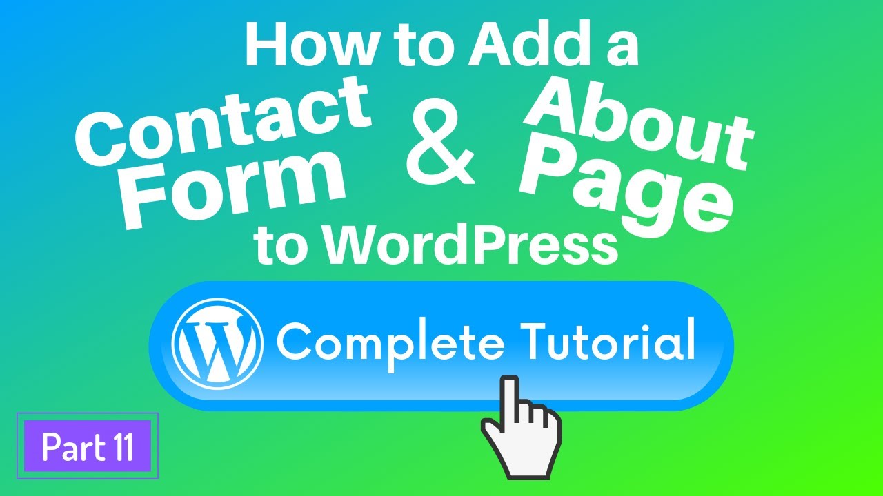 How To Add A Contact Form And About Page To Your WordPress Website how-to-add-a-contact-form-and-about-page-to-your-wordpress-website