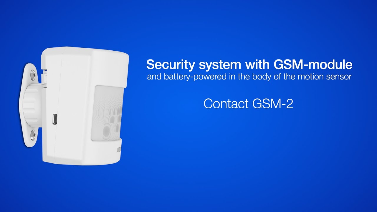 Security system with GSM-module and battery-powered in the body of the ...