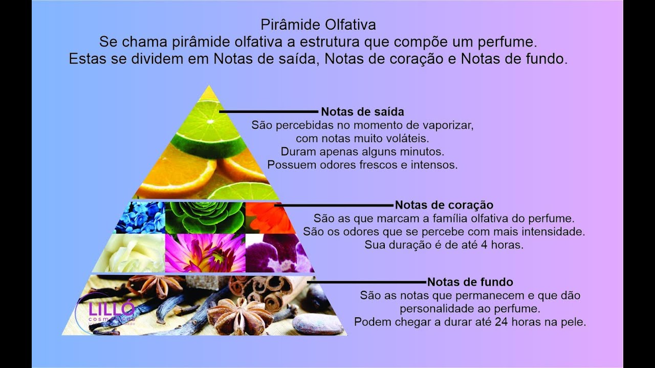 Pirâmide olfativa Perfumes - Saiba mais sobre as notas olfativas - YouTube
