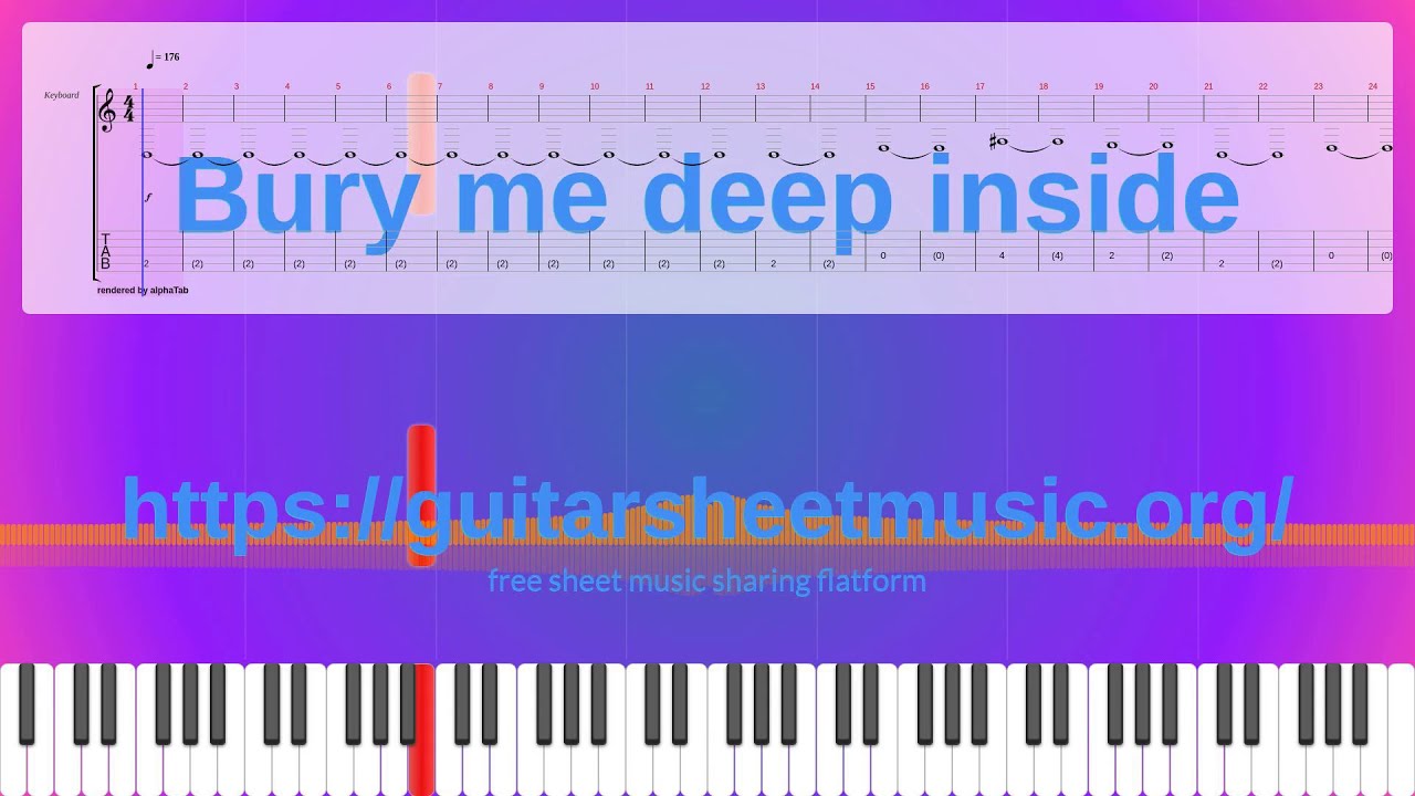 Bury Me Deep Inside Sheet Music Free, Synthesia Piano - YouTube