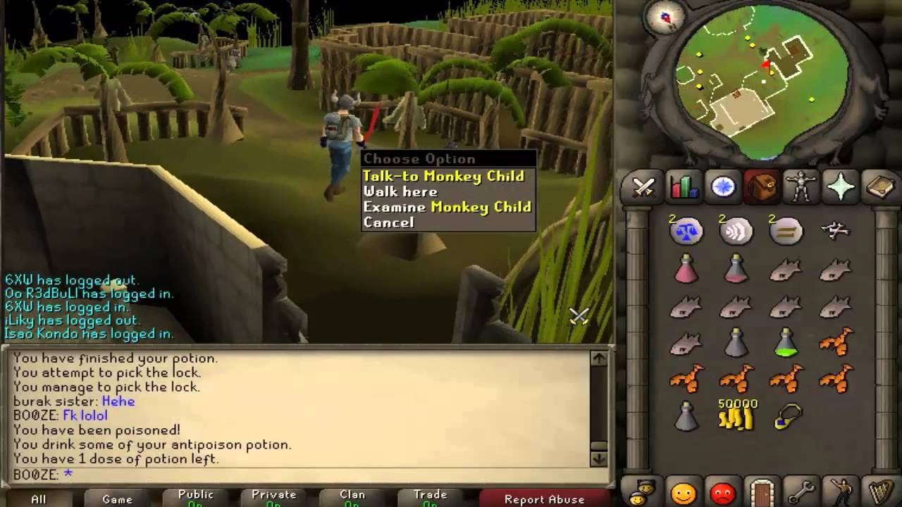 Runescape 2007- How to get monkey greegree back - YouTube